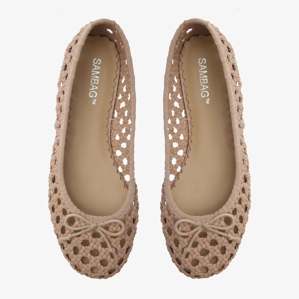 Natalie Blush Woven Ballet flat – SAMBAG