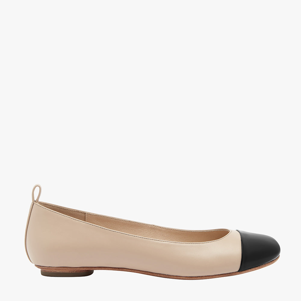 Alice Two Tone Blush and Black Leather shoe – SAMBAG
