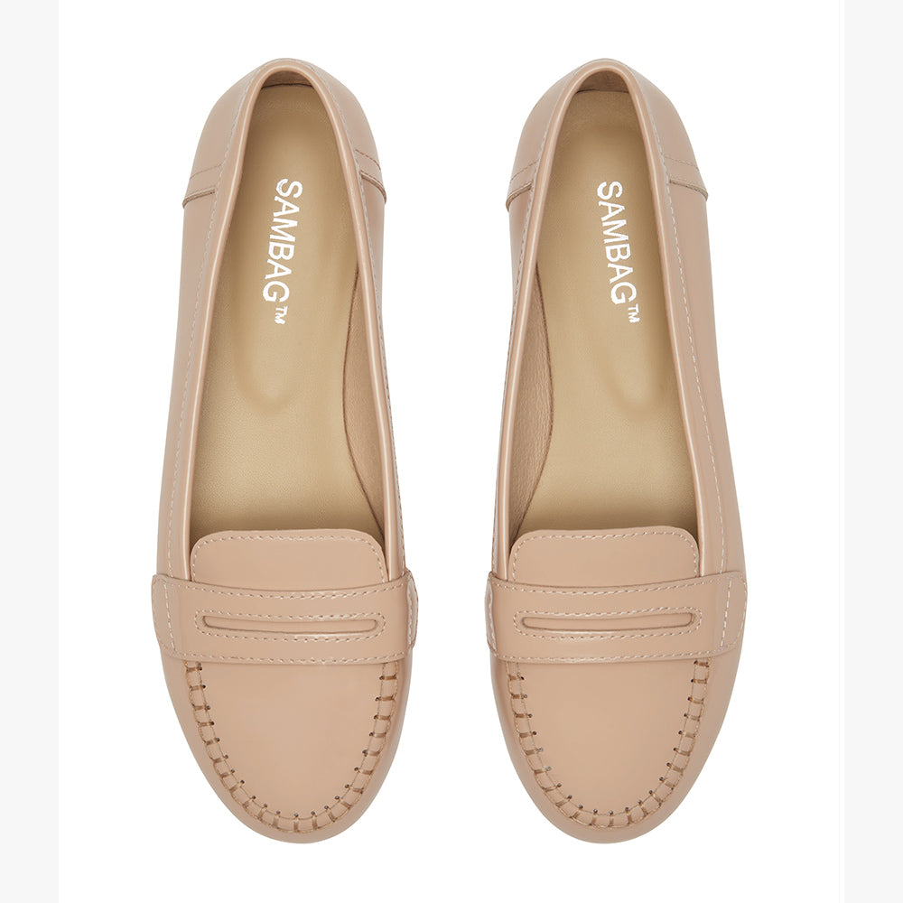 Fifi Blush patent leather loafer – SAMBAG